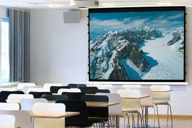 Electric projection screen controls and motor options : Visual Displays Ltd